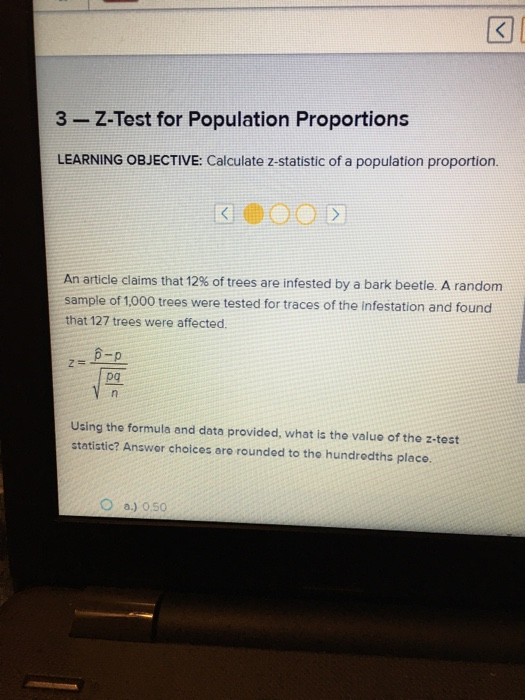 Solved 3 – Z-Test for Population Proportions LEARNING | Chegg.com
