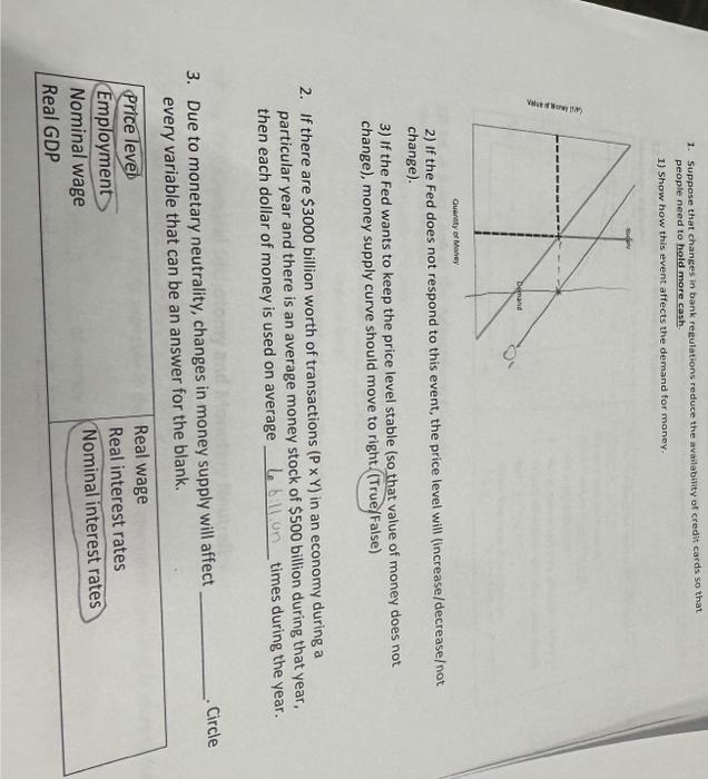 Solved 1. Suppose that changes in bank regulations reduce | Chegg.com