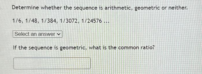 Solved Determine whether the sequence is arithmetic, | Chegg.com
