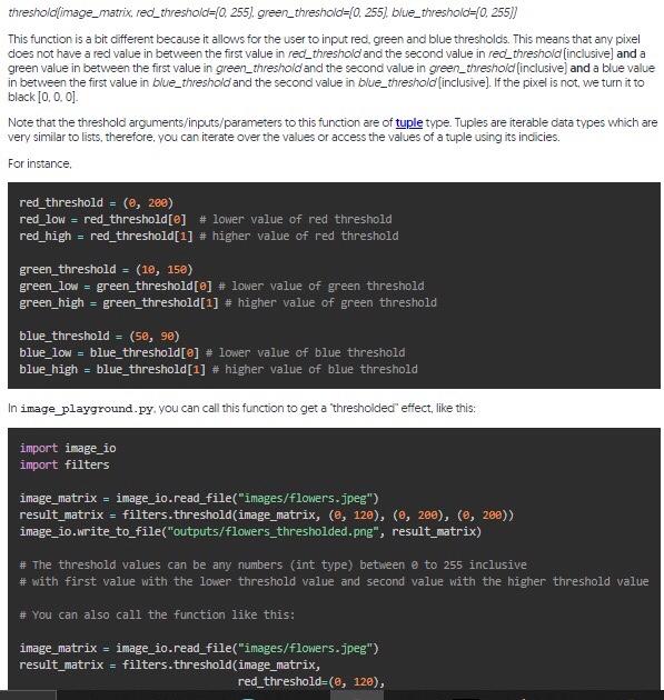 Solved thresholdimage_matrix, red_threshold=(0.255) | Chegg.com