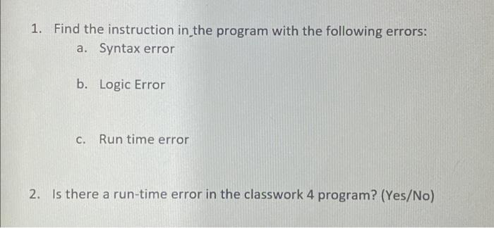 Solved C Program With Error Include Using Namespace
