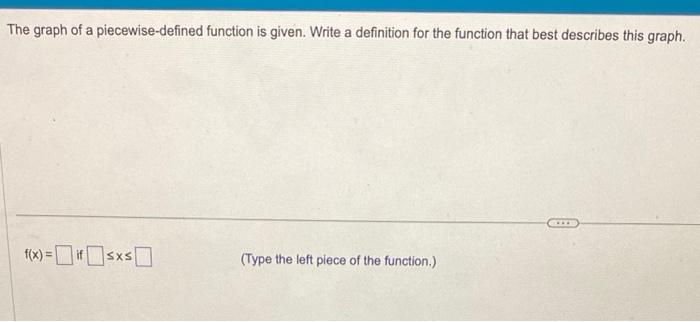 Solved The graph of a piecewise-defined function is given. | Chegg.com