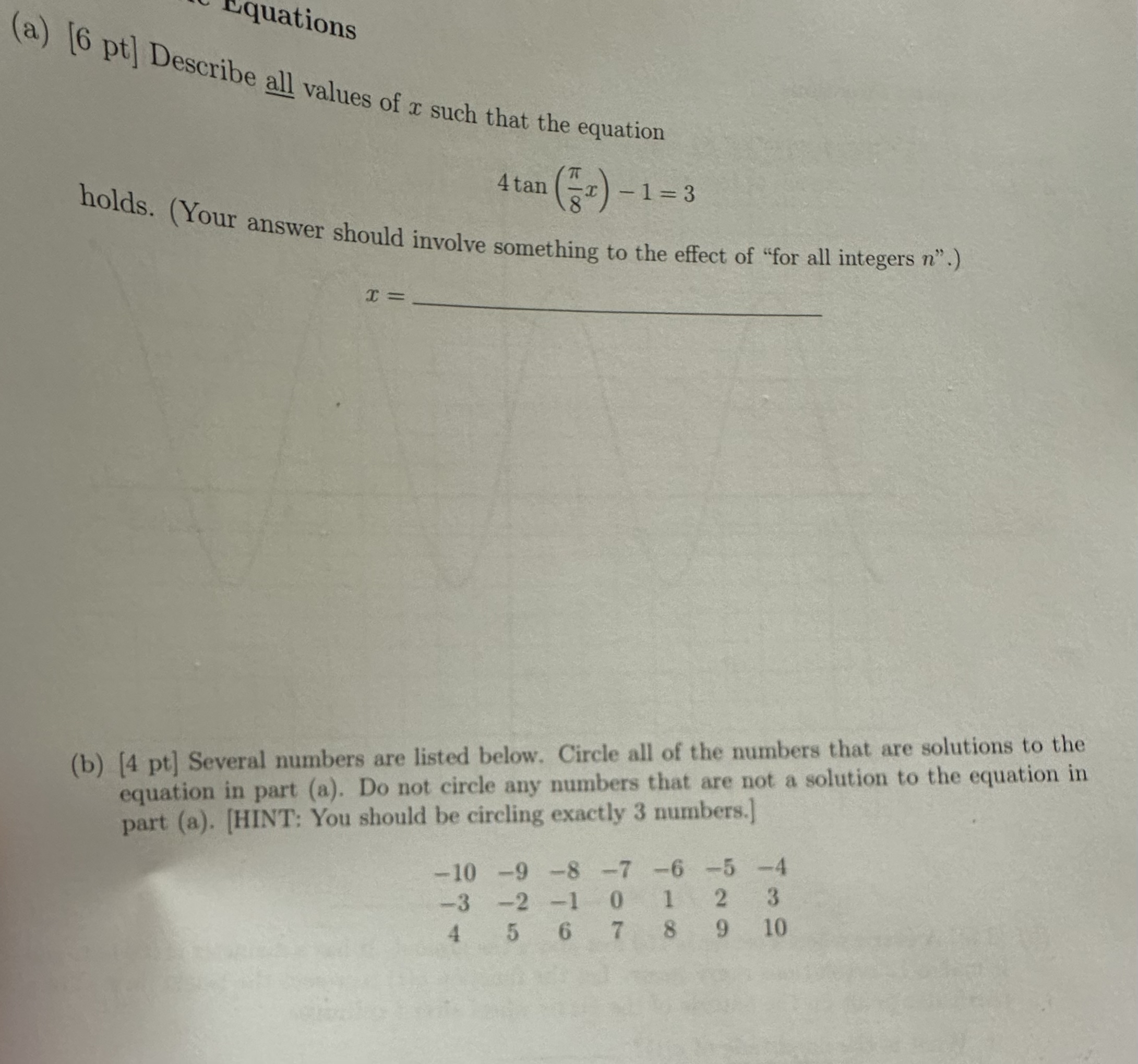 Solved (a)qquations[6 ﻿pt] ﻿Describe all values of x ﻿such | Chegg.com
