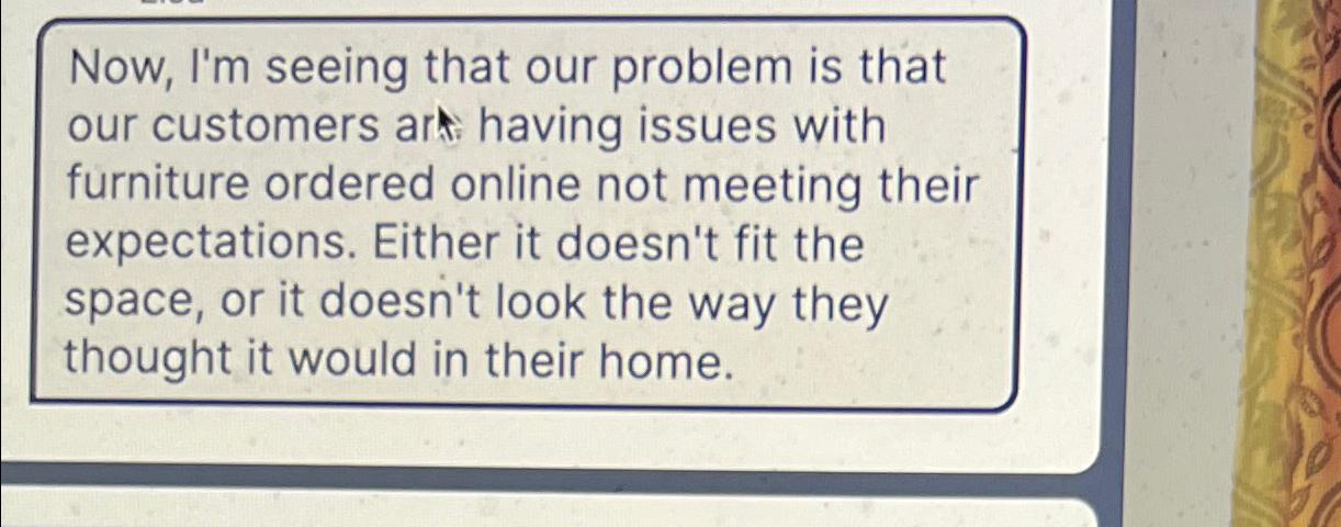 Solved Now, I'm seeing that our problem is that our | Chegg.com