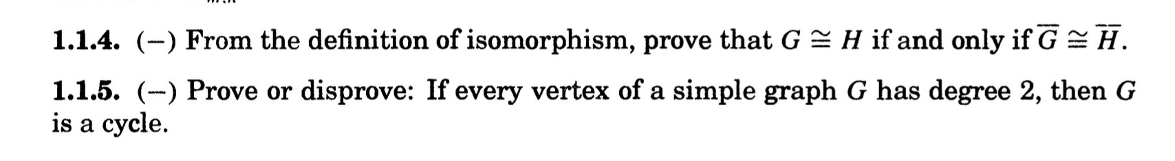Solved 1.1.4. (-) ﻿From the definition of isomorphism, prove | Chegg.com