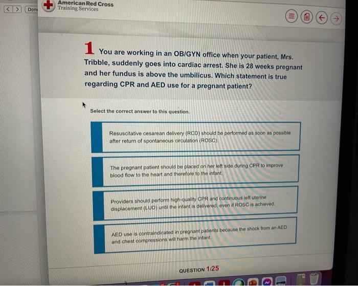 Solved You are working in an OB/GYN office when your | Chegg.com