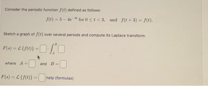 Solved Consider the periodic function f(t) defined as | Chegg.com