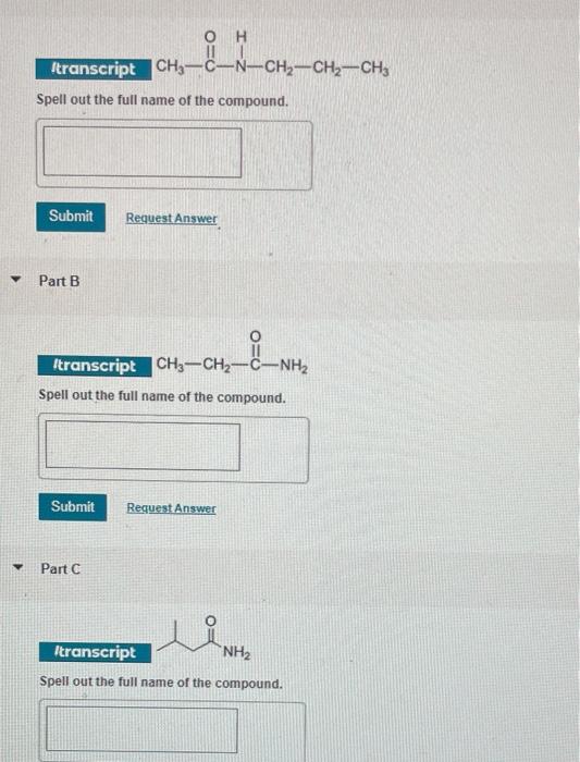 Solved Spell out the full name of the compound.Spell out the | Chegg.com