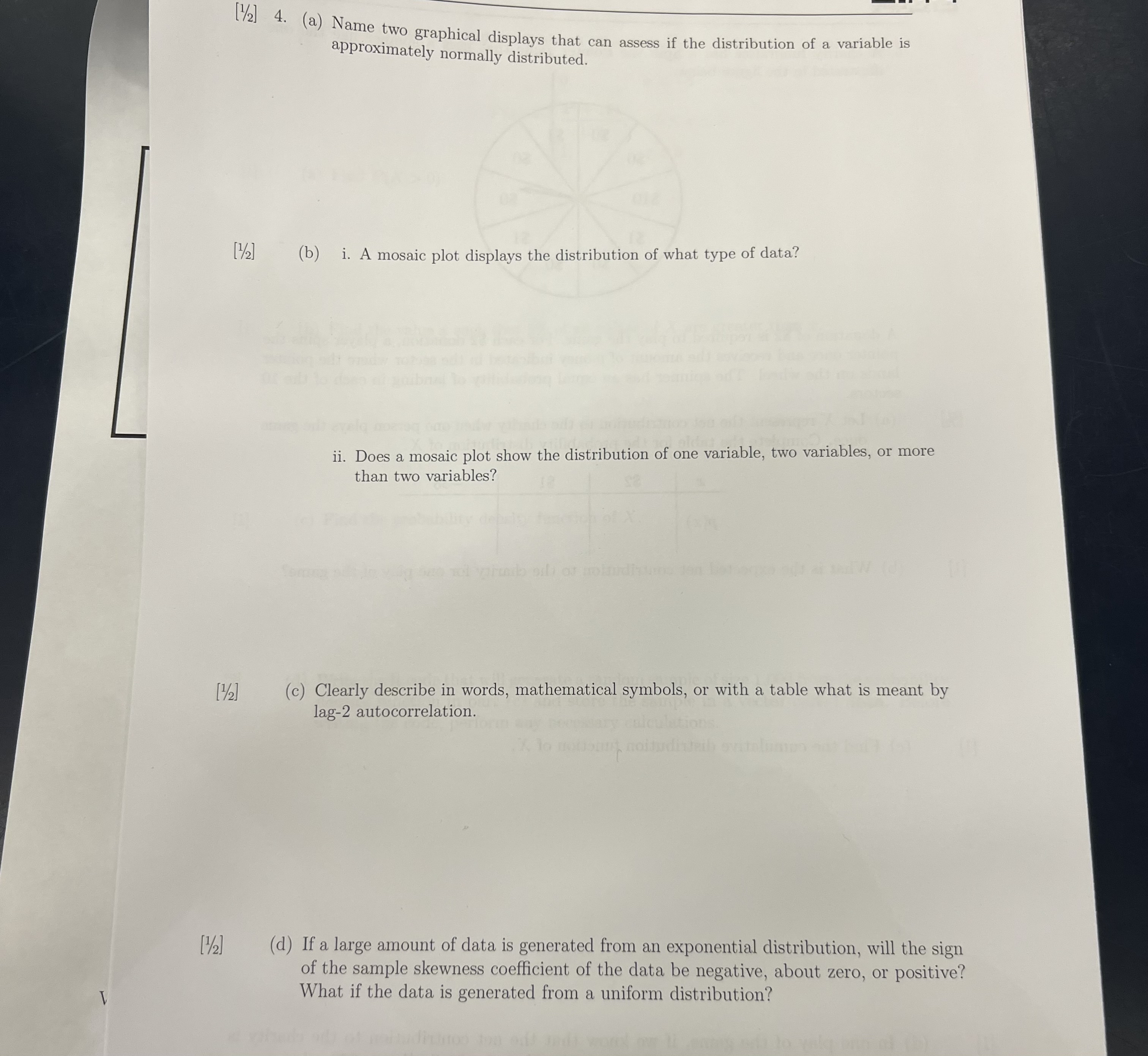 Solved [1/2] 4. (a) ﻿Name two graphical displays that can | Chegg.com