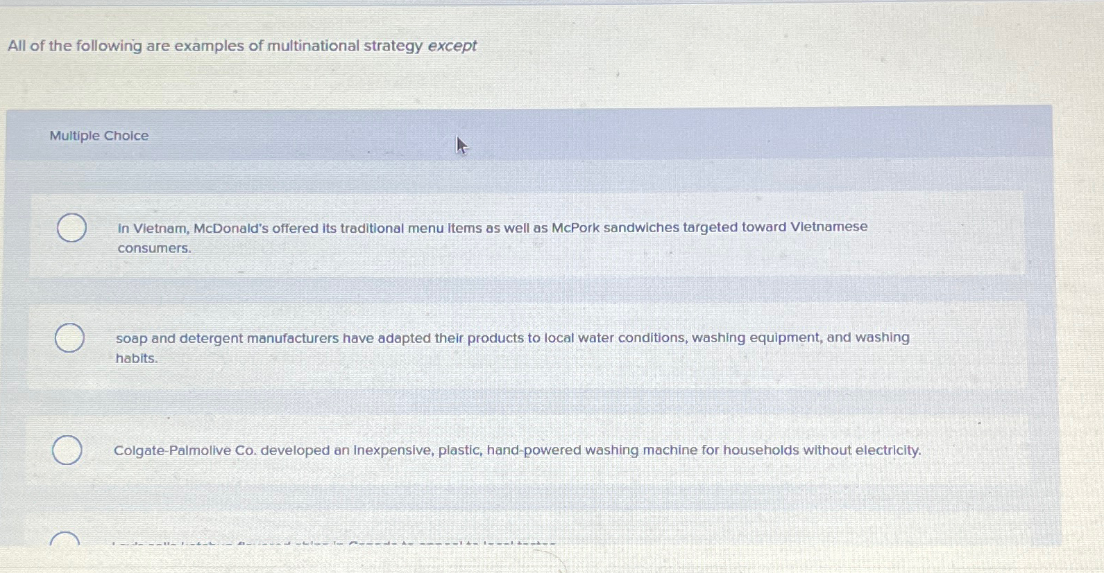 Solved All of the following are examples of multinational | Chegg.com