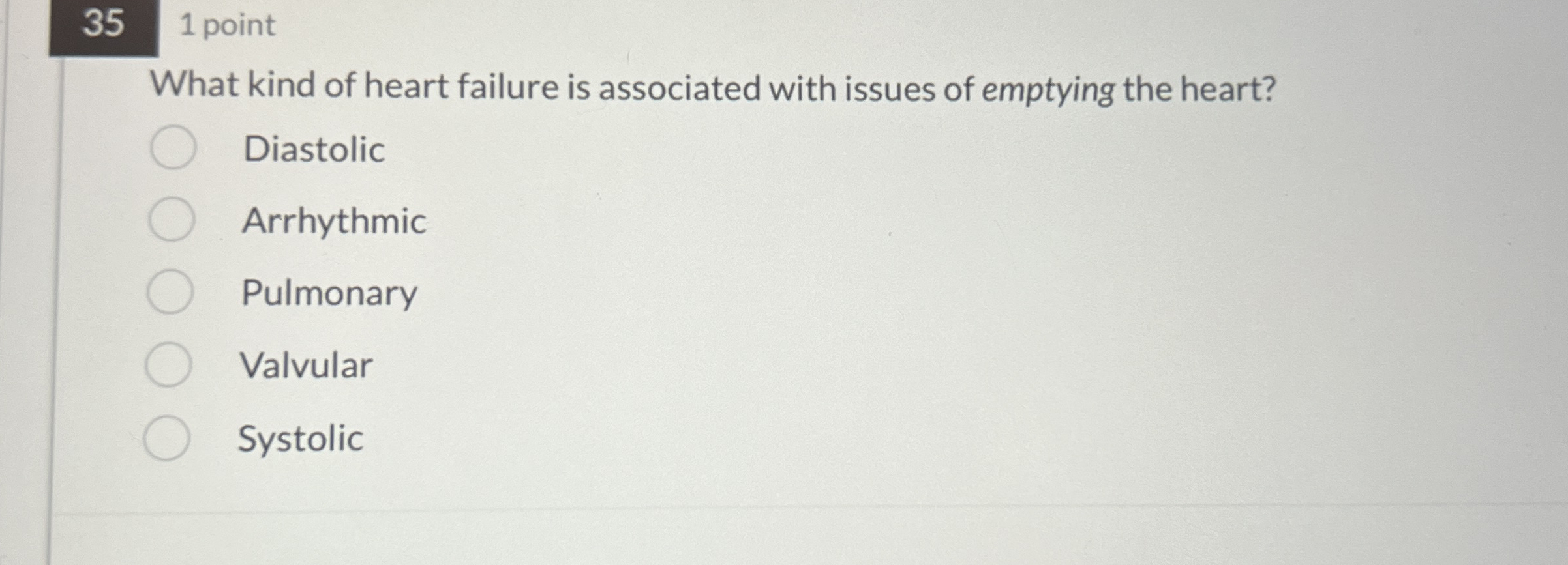 Solved What kind of heart failure is associated with issues | Chegg.com