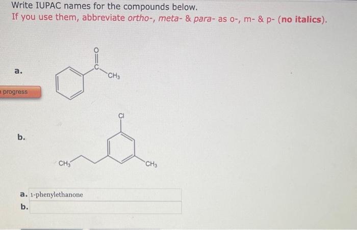 Solved Write IUPAC names for the compounds below. If you use | Chegg.com