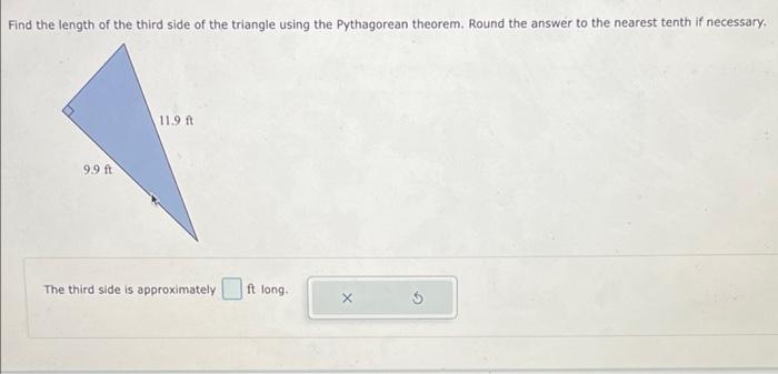 Solved Find the length of the third side of the triangle | Chegg.com