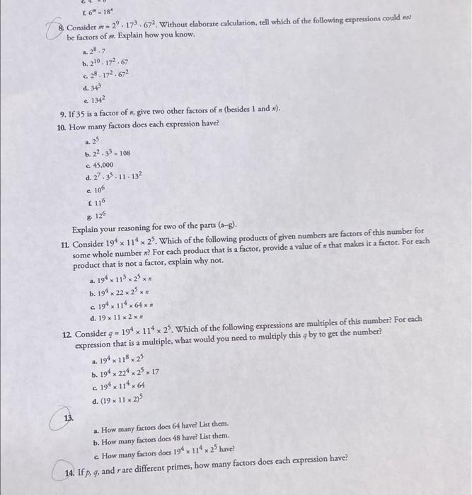 Solved 1 State The Unique Factorization Theorem What Does