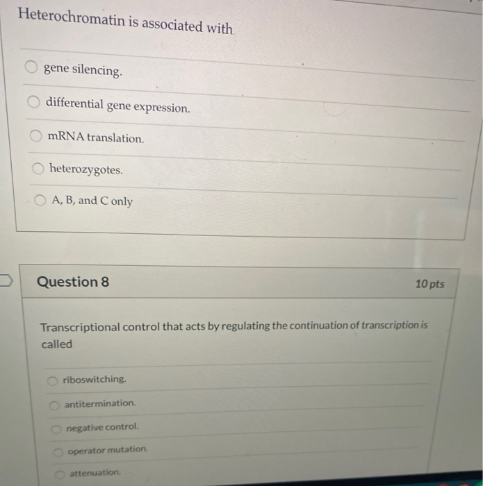Solved Heterochromatin is associated with gene silencing. | Chegg.com