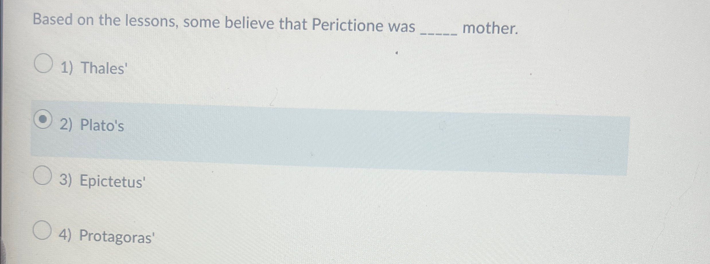 Solved Based on the lessons, some believe that Perictione | Chegg.com