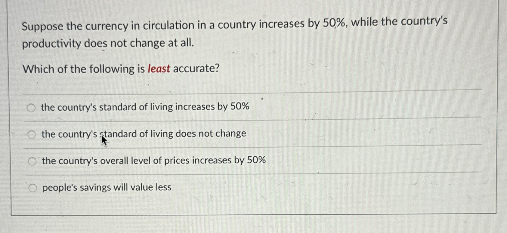 Solved Suppose the currency in circulation in a country | Chegg.com