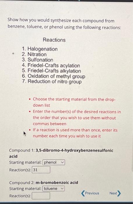 Solved Show how you would synthesize each compound from | Chegg.com