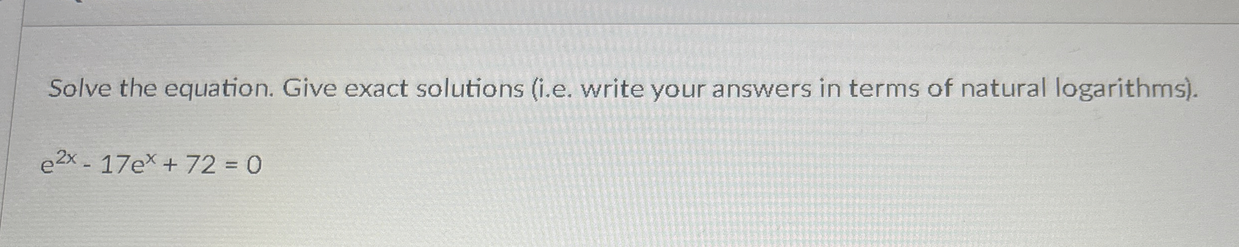Solved Solve the equation. Give exact solutions (i.e. ﻿write | Chegg.com