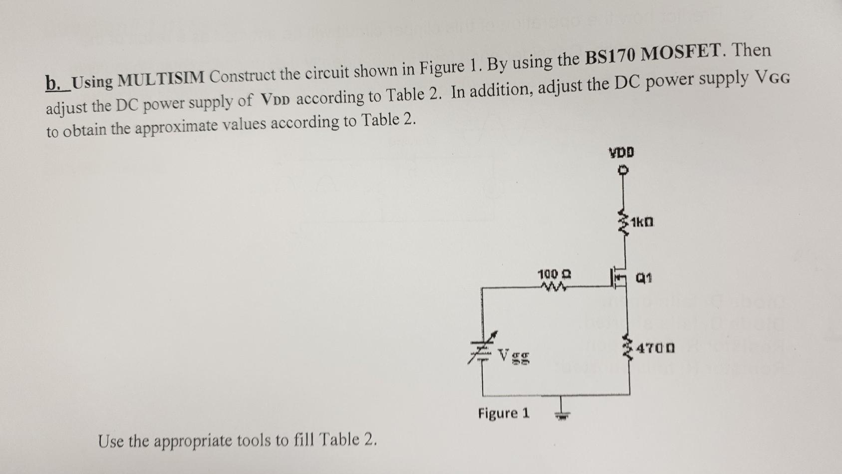 b. Using MULTISIM Construct the circuit shown in | Chegg.com