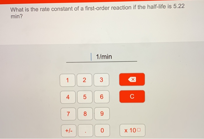 Solved What is the rate constant of a first-order reaction | Chegg.com