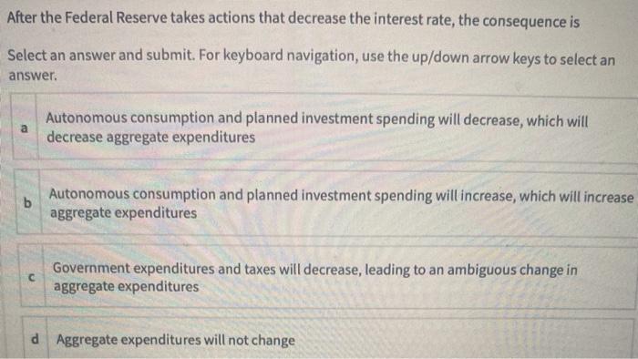 Solved Assume that the Federal Reserve wants to decrease the | Chegg.com