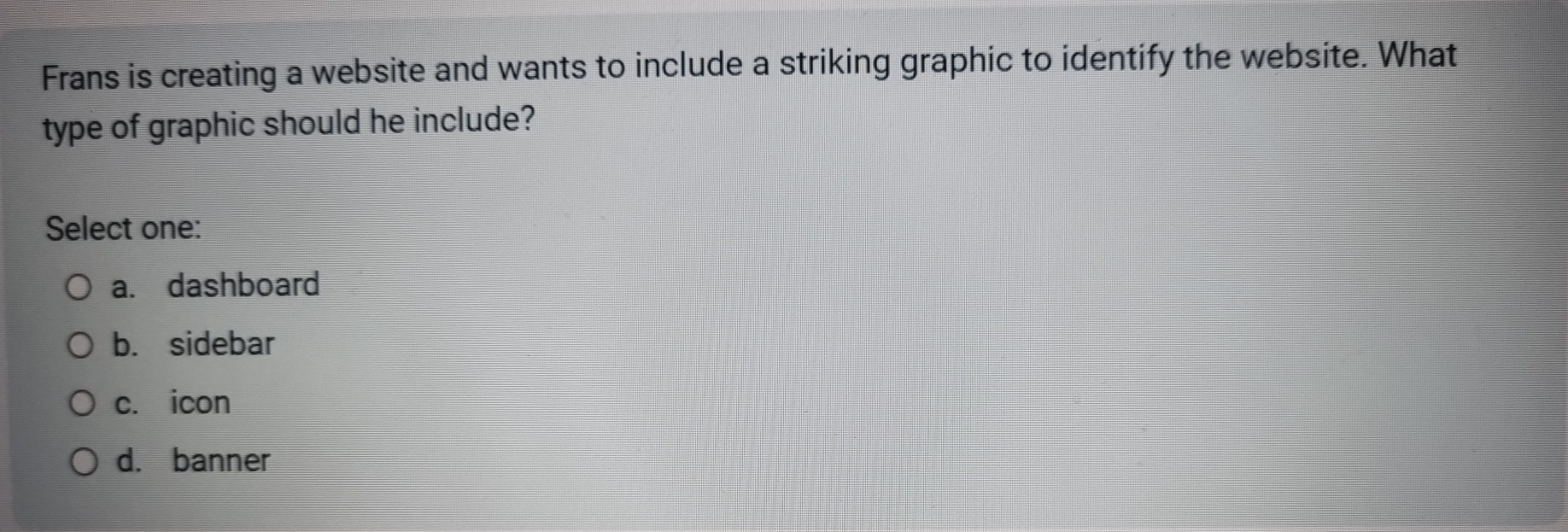 Solved Frans is creating a website and wants to include a | Chegg.com