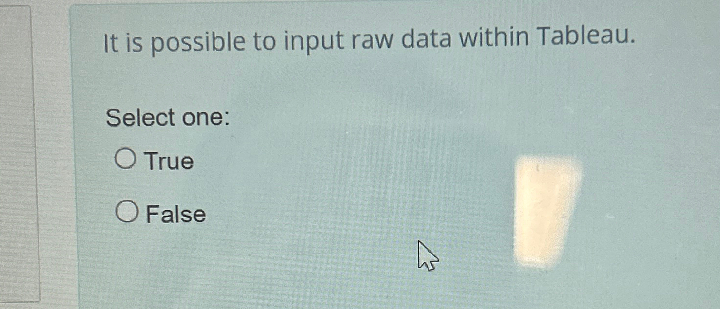 Solved It is possible to input raw data within | Chegg.com
