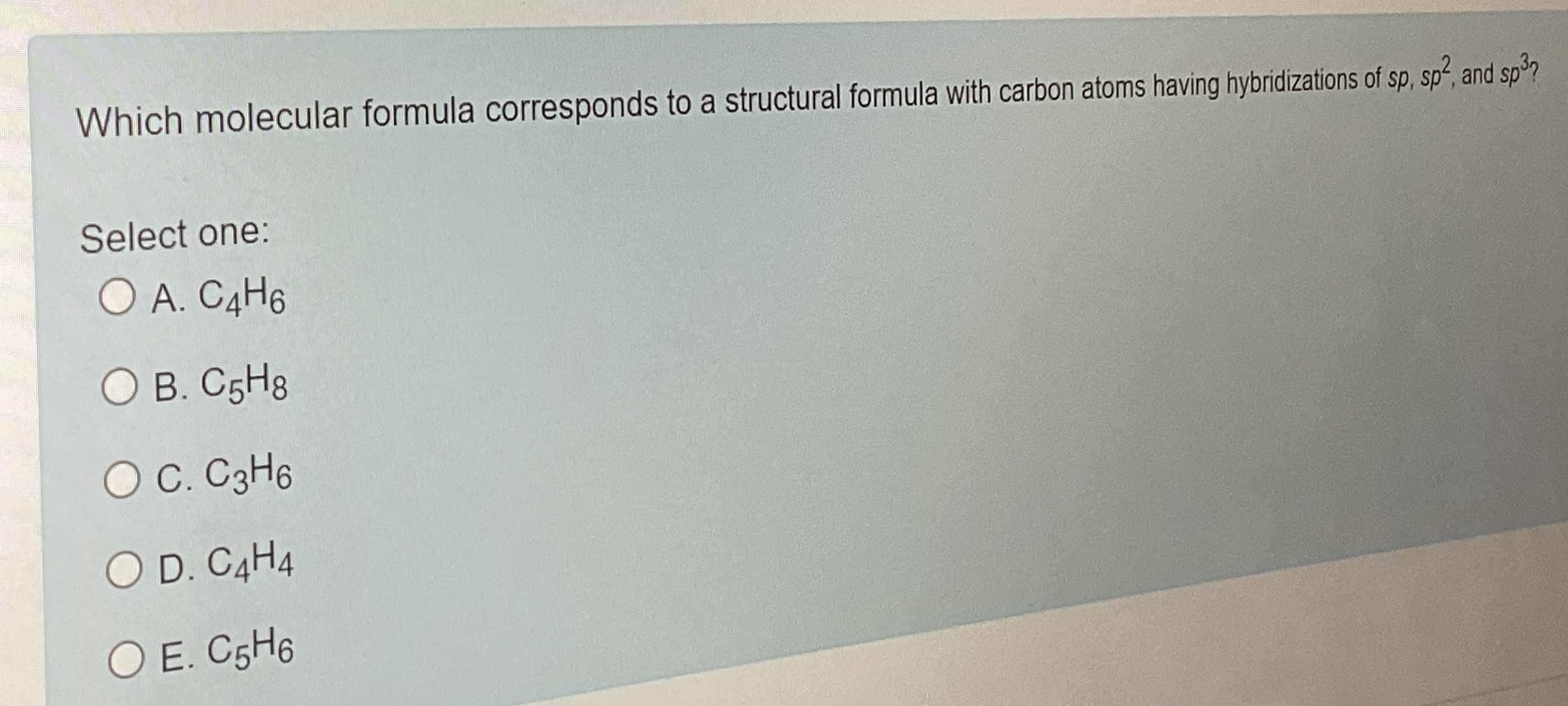 Solved Which molecular formula corresponds to a structural | Chegg.com