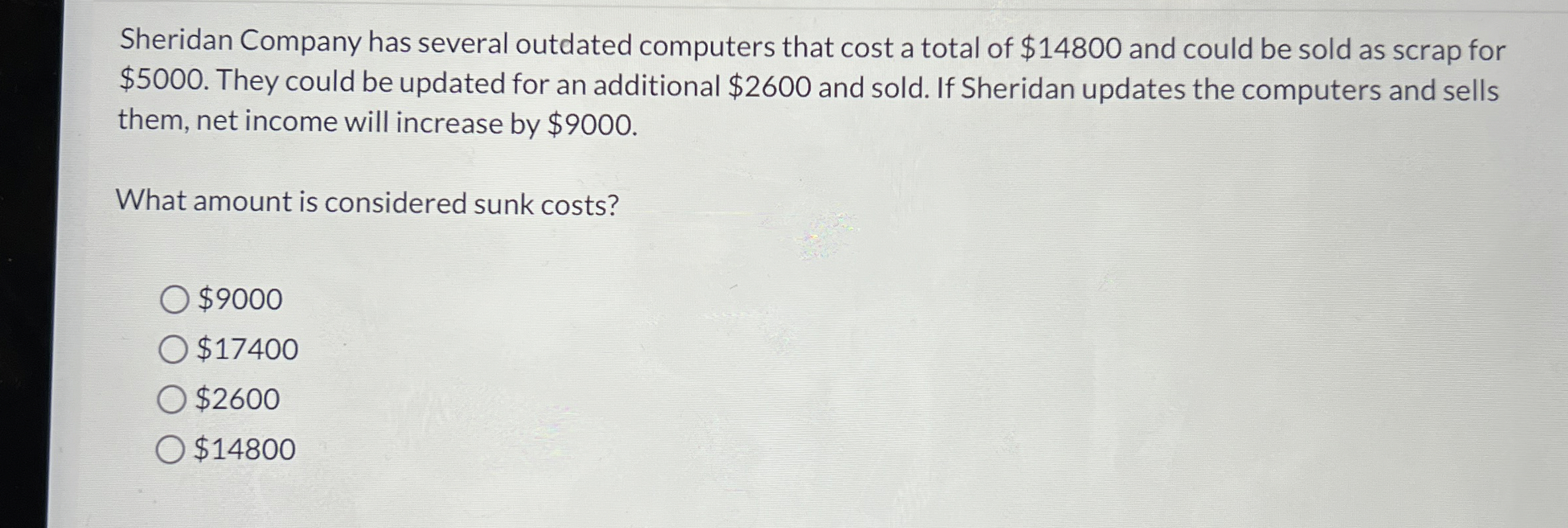 Solved Sheridan Company has several outdated computers that | Chegg.com