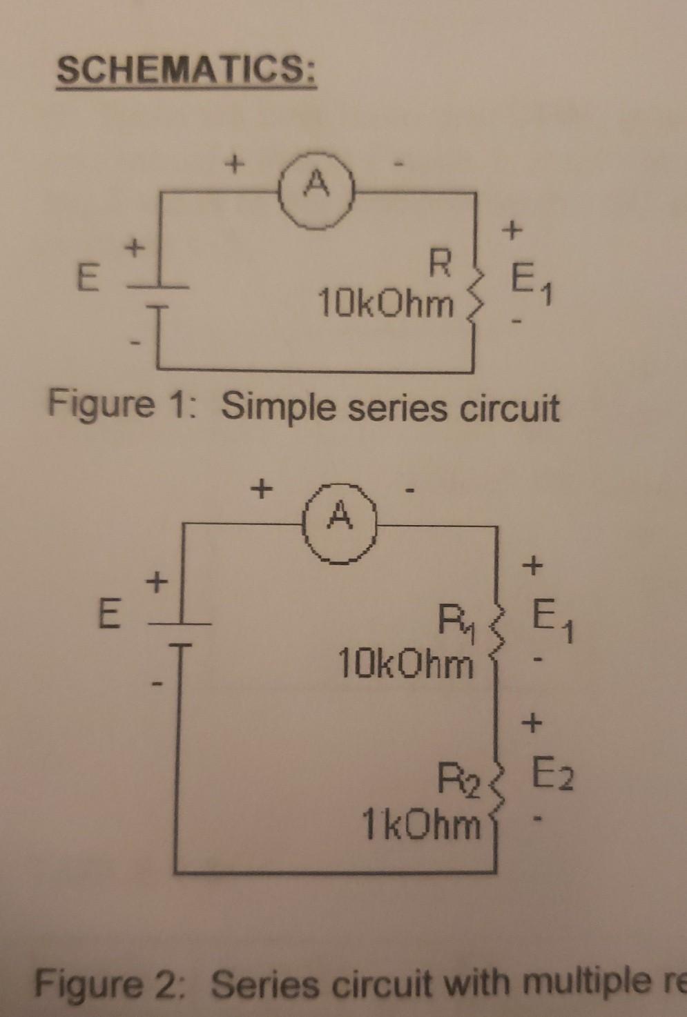 Solved Figure 1: Simple series circuit Figure 2: Series | Chegg.com