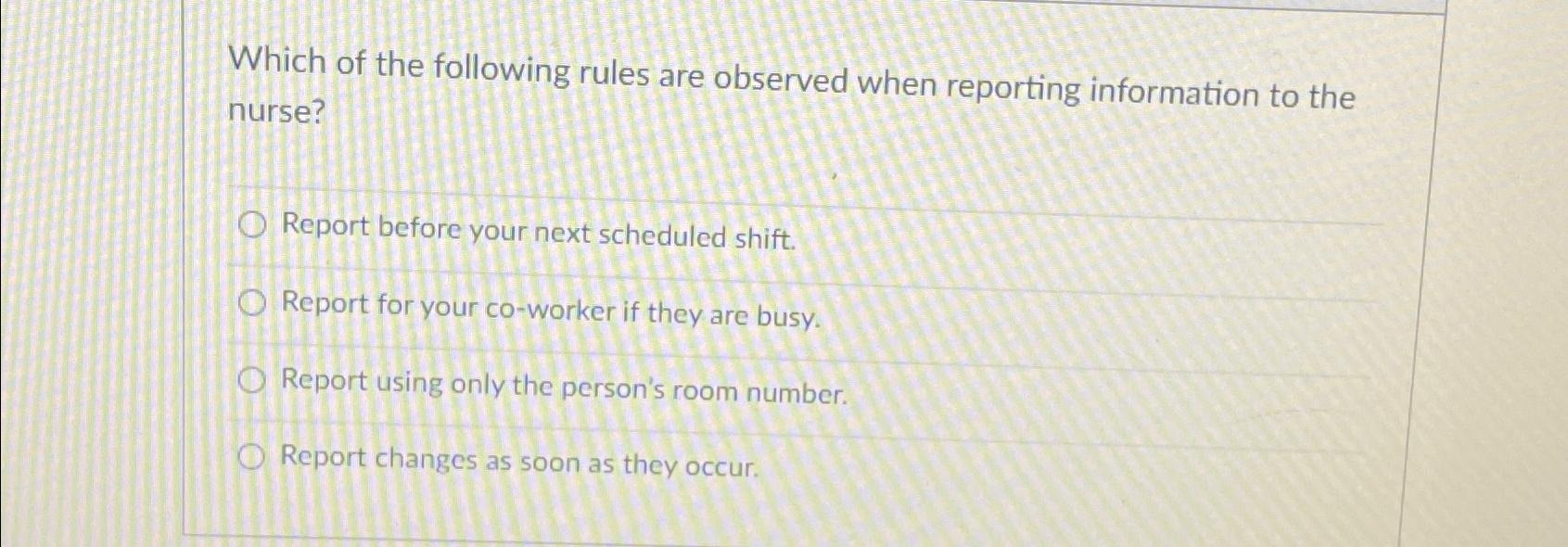Solved Which of the following rules are observed when | Chegg.com