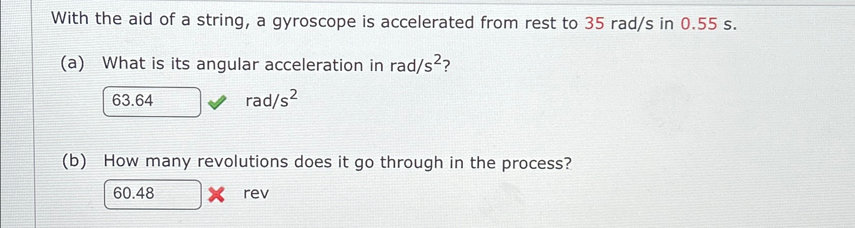 Solved With the aid of a string, a gyroscope is accelerated | Chegg.com