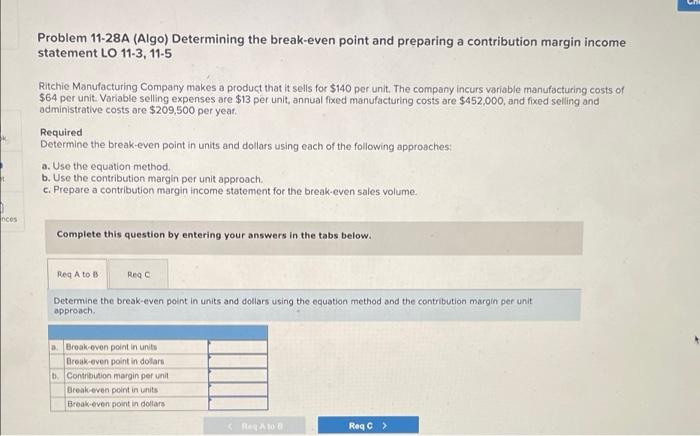 Solved t nces Problem 11-28A (Algo) Determining the | Chegg.com