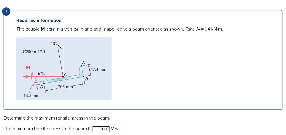 Solved !Required informationThe couple M ﻿acts in a vertical | Chegg.com