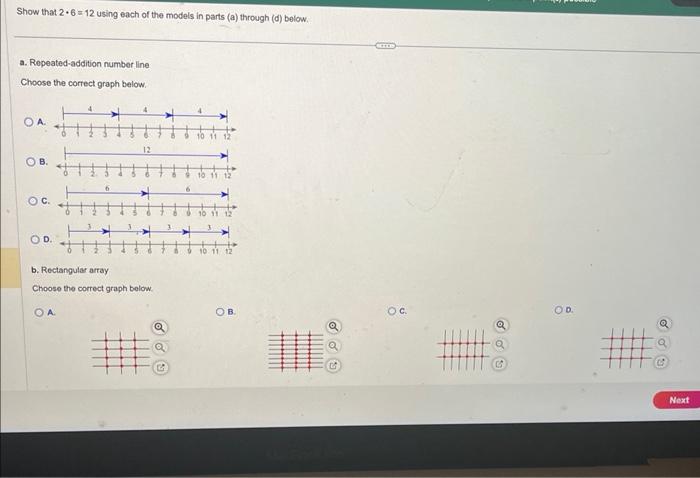 Solved Show that 2⋅6=12 using each of the models in parts | Chegg.com