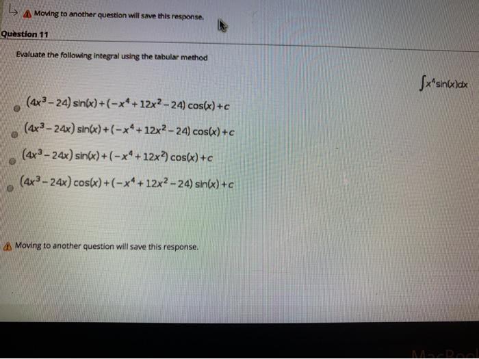 Solved Evaluate the following integral using the tabular | Chegg.com