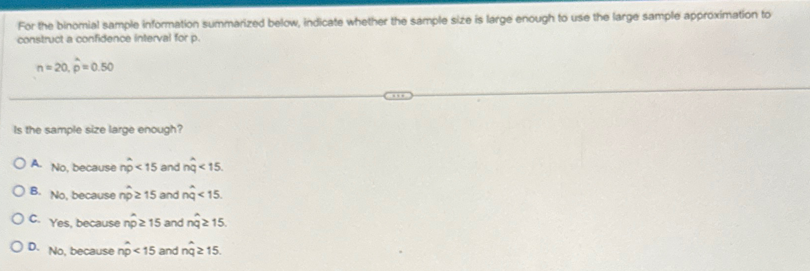Solved For the binomial sample information summarized below, | Chegg.com