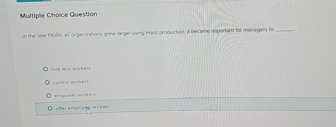 Solved Multiple Cholce Questionin the late 1900s, ﻿as | Chegg.com