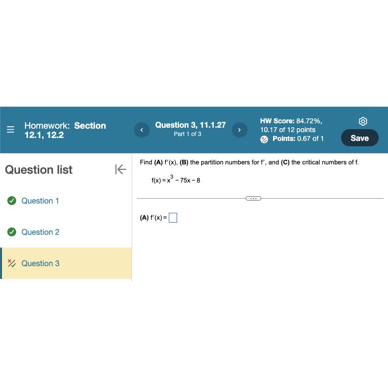 Solved ﻿homework Section 12 1 12 2question Listquestion