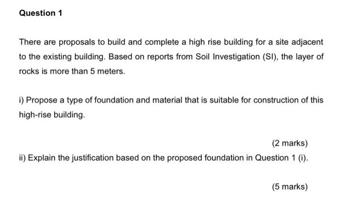 Solved There are proposals to build and complete a high rise | Chegg.com