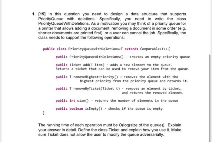 Solved 1. [15] In this question you need to design a data | Chegg.com