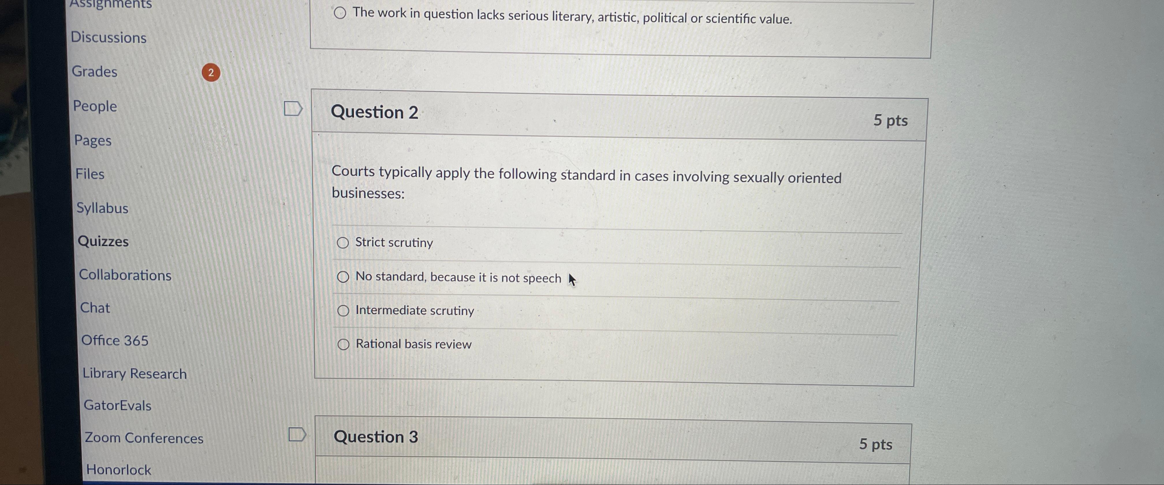 Solved Courts typically apply the following standard in | Chegg.com