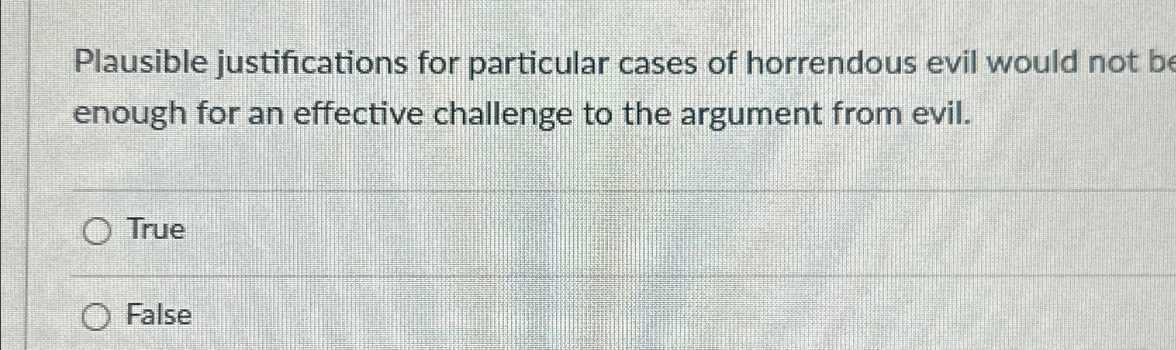 Solved Plausible justifications for particular cases of | Chegg.com