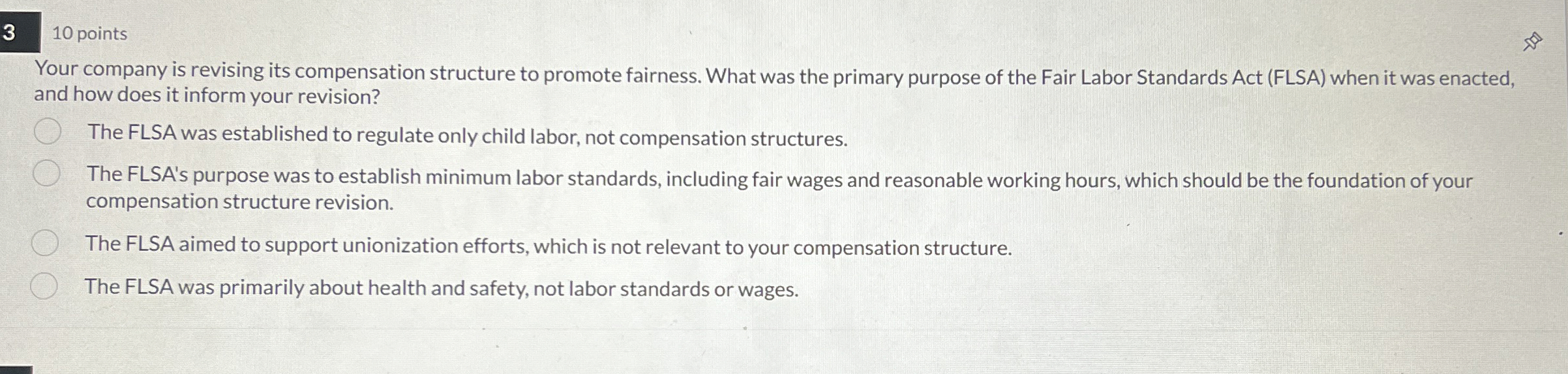 Solved 3 10 ﻿pointsYour company is revising its compensation | Chegg.com