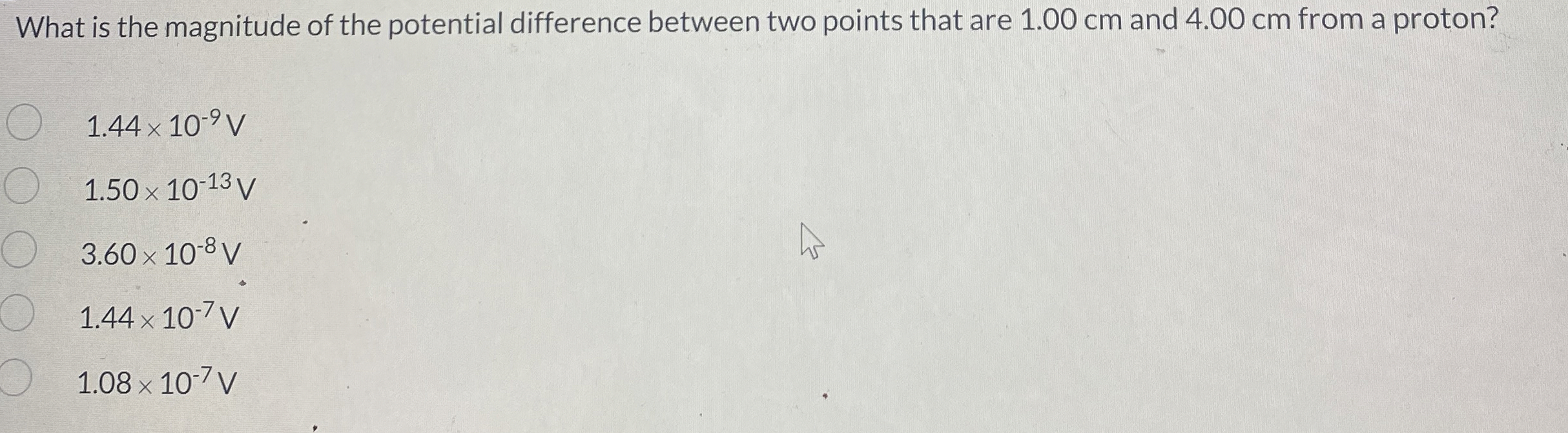 Solved What is the magnitude of the potential difference | Chegg.com