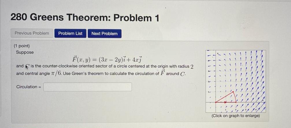 Solved 280 Greens Theorem: Problem 1 Previous Problem | Chegg.com