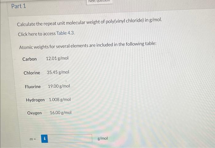 Solved For a linear polymer molecule, the total chain length | Chegg.com