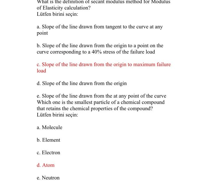 [solved] What Is The Definition Of Secant Modulus Method F