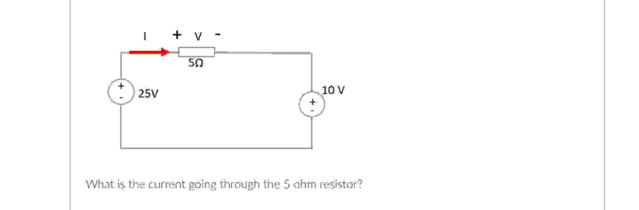 Solved What is the current going through the 5 ﻿ohm | Chegg.com